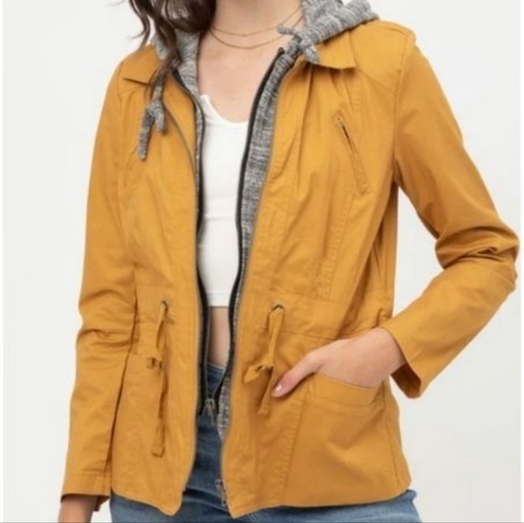 Love Tree | Jackets & Coats | Love Tree Layered Anorak Utility Jacket ...